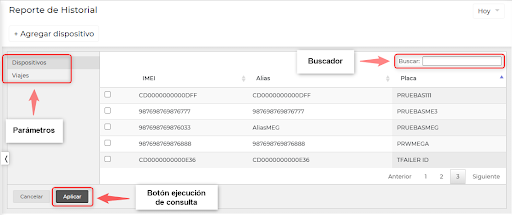 REPORTES - SELECTOR DE PARÁMETROS DE VISUALIZACIÓN